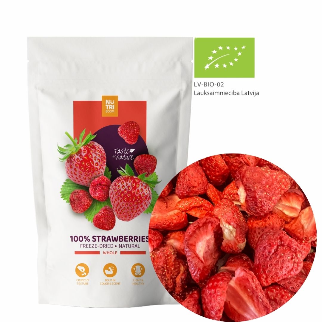 Freeze dried BIO Strawberries – NutriBoom